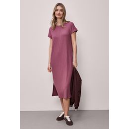 Street One Damen Jerseykleid, rosa, Gr. 36, unifarben, Jersey, 75% Viskose, 20% Polyester, 5% Elasthan, Kleider, mit Rundhalsausschnitt