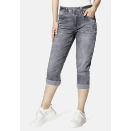 STOOKER WOMEN Damen 7/8-Jeans "LIMA Boyfriend Fit Capri", grau, Gr. 46, Twill, 82% Baumwolle, 17% Polyester, 1% Elasthan, Jeans, Boyfriend Fit Casual