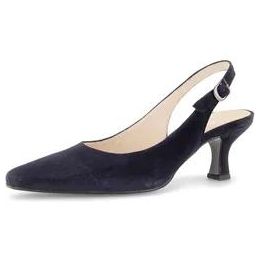 Slingpumps Gabor "Slingpumps", Damen, Gr. 35,5, blau, Schuhe Slingpumps