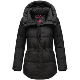 Winterjacke Marikoo "Akumaa", Damen, Gr. L (40), schwarz, 100% Polyester, Jacken Winterjacke, mit tailliertem Schnitt