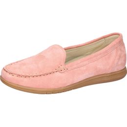 Waldl&auml;ufer WALDL&Auml;UFER Damen Mokassin "H-WANDA", Gr. 6,5melone, Veloursleder, unifarben, Schuhe, Slipper, Schlupfschuh, Halbschuh in Komfortweite H (= sehr weit)