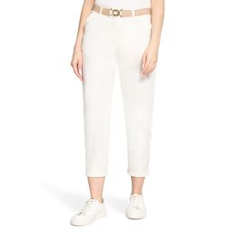 Betty Barclay Damen Stoffhose "Damen mit G&uuml;rtel", wei&szlig;, Gr. 36, Obermaterial: 97% Baumwolle, 3% Elasthan, Hosen