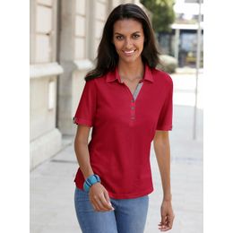 Casual Looks Damen Poloshirt "Poloshirt", rot, Gr. 54, unifarben, 50% Baumwolle, 50% Modal, Shirts