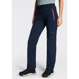 CMP Damen Zip-off-Hose "WOMAN ZIP OFF PANT"b.blau, magen, Gr. 46, Web, Obermaterial: 89% Polyester, 11% Elasthan, Hosen, mit Rei&szlig;verschlusstaschen,