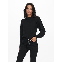 Jacqueline de Yong JDY Damen Stehkragenpullover "JDYRUE LIFE L/S PULLOVER KNT NOOS", schwarz, Gr. M, unifarben, Strick, Obermaterial: 51% Polyester, 46% Polyacryl, 3%