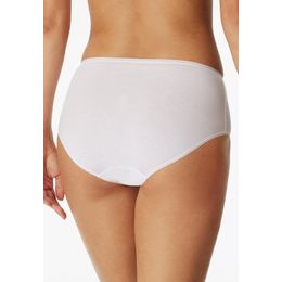Schiesser Damen Midislip "95/5", Gr. 36, wei&szlig;, Single Jersey, Obermaterial: 95% Baumwolle, 5% Elasthan, unifarben, Unterhosen, mit flachen N&auml;hten