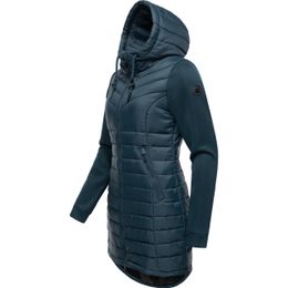 Ragwear Damen Langjacke "Sandrra Long", blau, Gr. XXXL, Obermaterial: 100% Polyester. Futter: 100% Polyester. Wattierung: 100% Polyester, Jacken,