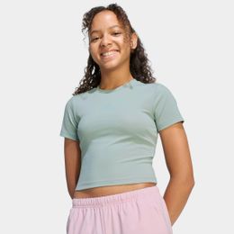 M&auml;dchen T-Shirt "JG SPI SOFT TEE", gr&uuml;n, Gr. 152, adidas Sportswear, Obermaterial: 75% Polyester, 25% Elasthan, Shirts