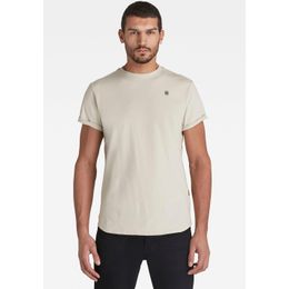 G-Star Raw T-Shirt G-STAR "Lash", Herren, Gr. XL, wei&szlig; (wei&szlig; bait), Jersey, Obermaterial: 100% Baumwolle, unifarben, normal h&uuml;ftbedeckend, Rundhals, Umschlagsaum krempelbar, Shirts T-Shirt, mit kleinem Logodetail