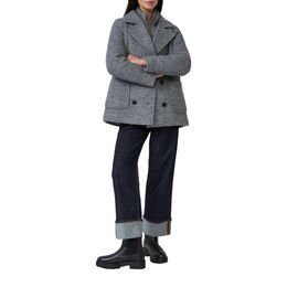 s.Oliver Damen Cabanjacke, grau, Gr. 42, unifarben, Web, Obermaterial: 65% Polyester, 35% Wolle. Futter: 100% Polyester, Jacken, mit Reverskragen und