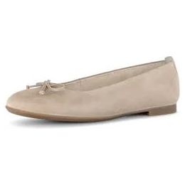 Ballerina Gabor "Eleganter Ballerina", Damen, Gr. 38, beige, Schuhe Ballerina