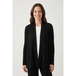 Freequent Damen Strickjacke "FQCLAUDISSE-S-CAR"schwarz, Gr. S, unifarben, Feinstrick, Obermaterial: 85% Viskose, 15% Polyamid, Strickjacken, in