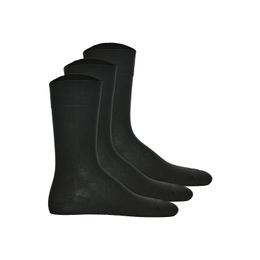 Kurzsocken Hudson "Socken 3er Pack", Herren, Gr. 43-44, schwarz, Obermaterial: 97% Baumwolle CO. 3% Elasthan EL., Socken