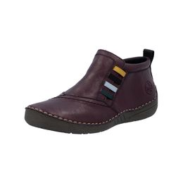 Rieker Damen Stiefelette "Rieker Stiefelette Lederimitat", Gr. 37, lila, Lederimitat, Schuhe