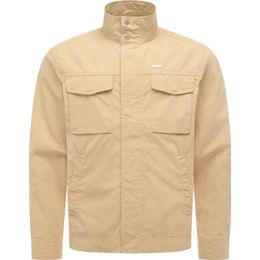 Outdoorjacke Ragwear "Murpho", Gr. L (52), sand, Material: 72% Baumwolle, 28% Nylon, gerade h&uuml;ftbedeckend, hoch geschlossener Ausschnitt, mit Knopf,verstellbar,&Auml;rmel mit &Auml;rmelschlitz mit Druckknopf, Jacken Outdoorjacke, Leichte &Uuml;bergangsjacke mit Brusttaschen