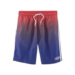 Buffalo Herren Badeshorts, bunt, Gr. XL, Farbverlauf, bedruckt, Microfaser, Microfaser, Polyester, Badehosen, mit Farbverlauf