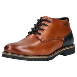 Schn&uuml;rschuh Bugatti "Bugatti Stiefelette Leder", Damen, Gr. 42, cognac, Leder, Schuhe Schn&uuml;rschuh