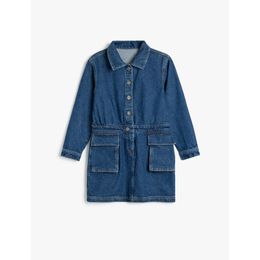 KOTON Kleid M&auml;dchen Gr&ouml;&szlig;e 122/128 blue denim