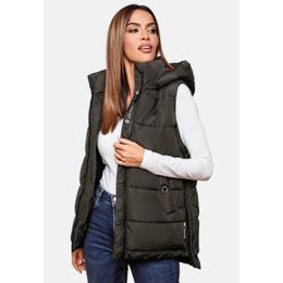 Marikoo Damen Steppweste "Zarinaa", grau, Gr. XS, Obermaterial: 100% Polyester. Futter: 100% Polyester. Wattierung: 100% Polyester, Westen, mit vier