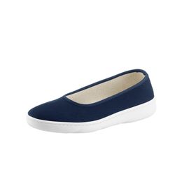 Casual Looks Damen Slipper, Gr. 42, blau, Textil, Schuhe