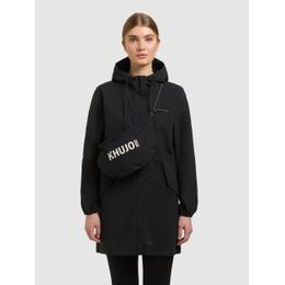 Sommerjacke Khujo "AMETI", Damen, Gr. S, schwarz, Web, 100% Nylon, unifarben, regular fit h&uuml;ftlang, eingesetzt elastischer Bund mit Gummizug, Jacken