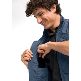Maier Sports Herren Funktionsweste "Valdemar", blau, Gr. 48, 100% Polyamid, Westen, Herren Weste mit mehreren Taschen, atmungsaktive Outdoorweste,