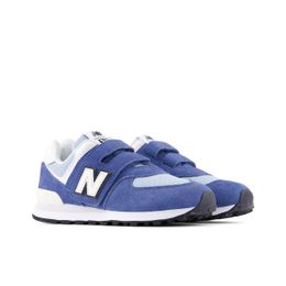 New Balance M&auml;dchen Sneaker "574", Gr. 34,5, blau, Leder, Synthetik, Textil, Schuhe