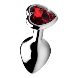 XR Brands Booty Sparks - Red Heart Gem Medium, 8,4 cm