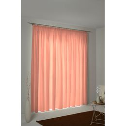 Vorhang Adam, B:145cm H:145cm, orange, Jacquard, Baumwolle (Bio-Baumwolle), Wohnzimmer, Gardinen, "Uni Collection", aus 100% Bio-Baumwolle, Vorhang