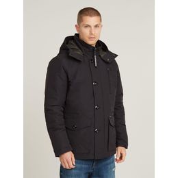 G-Star Raw G-STAR Herren Parka "Vodan Padded Hooded Jacke"dk schwarz, Gr. M, Obermaterial: 54% Elastomultiester, 46% Polyester, Jacken