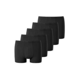 Boxer uncover by Schiesser "Uncover Cotton", Herren, Gr. L, 000, schwarz, Single Jersey, Obermaterial: 95% Baumwolle, 5% Elasthan, k&ouml;rpernah, Unterhosen, ohne Eingriff, elastisch, Single Jersey-Qulit&auml;t