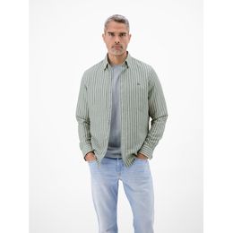 Lerros Herren Leinenhemd "Gestreiftes Langarmhemd aus Leinen-Baumwoll-Mix", gr&uuml;n, Gr. XXXL, 55% Leinen, 45% Baumwolle, Hemden, Gestreift, 55% Leinen,