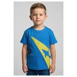 T-Shirt Blue Seven, Jungen, Gr. 104, ocean, Single Jersey, Obermaterial: 100% Baumwolle, bedruckt, normal, Rundhals, Shirts T-Shirt