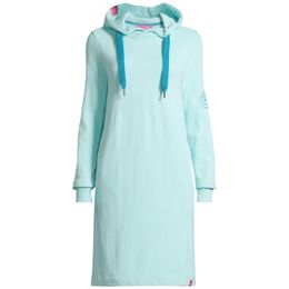 Midikleid SALZHAUT "Knielanges Kleid (Midi) M&Ouml;&Ouml;V", Damen, Gr. S, EURO, blau (aqua), Obermaterial: 65% Baumwolle CO. 35% Polyester PES., Kleider Midikleid