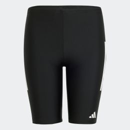 Jungen Badehose "3-STREIFEN KIDS JAMMER", schwarz-wei&szlig;, Gr. 158, adidas Performance, Obermaterial: 78% Polyamid, 22% Elasthan, Badehosen, f&uuml;r Kinder,