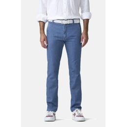MEYER Herren Regular-fit-Jeans "Bonn 1-4020"light blau, Gr. 106, unifarben, 81% Baumwolle, 17% Polyester, 2% Elasthan, Jeans, Ultraleicht-Denim