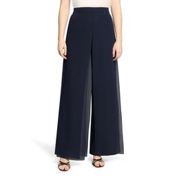 Vera Mont Damen 2-in-1-Hose "Damen im Layer Look"night sky, Gr. 44, Chiffon, Obermaterial: 100% Polyester, Hosen