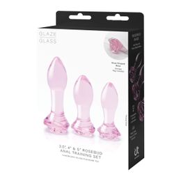 dreamtoys Glaze Glass - Rosebud Anal Training Set, 3 Teile