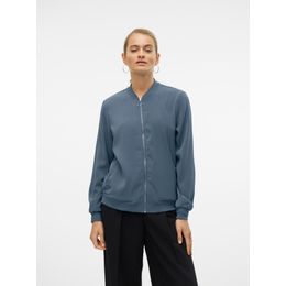 V&eacute;ro Moda VERO MODA Damen Kurzjacke "VMCONNY, leichte Jacke f&uuml;r den &Uuml;bergang", blau, Gr. S, unifarben, Web, Obermaterial: 96% Polyester, 4% Elasthan, Jacken,
