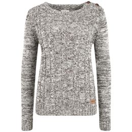 oxmo Damen Strickfleece-Pullover "Strickpullover OXPhia", braun, Gr. XL, Obermaterial: 100% Baumwolle CO., Pullover