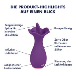 EIS S&uuml;&szlig;er Auflegevibrator in Bl&uuml;tendesign, 11,7 cm