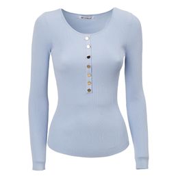 Influencer Pullover Damen Gr&ouml;&szlig;e S blau