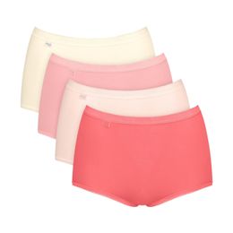 Sloggi Damen Maxislip "Basic+ Maxi", Gr. 38, rosa, Single Jersey, Obermaterial: 95% Baumwolle, 5% Elasthan, Unterhosen, perfekter Sitz, besonders