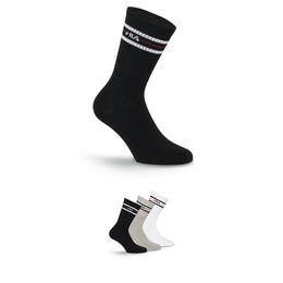 Socken Fila "UNISEX LIFESTYLE PLAIN SOCKS", Damen, Gr. 35-38, classic, Baumwollmischung, normal, Socken Socken, mit Logo-Schriftzug