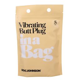 Doc Johnson Vibrating Butt Plug In A Bag, 14 cm