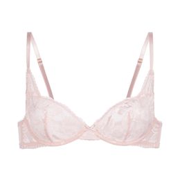 Dorina Damen B&uuml;gel-BH "Perfect Lace", Gr. 80, rosa, Spitze, Obermaterial: 90% Nylon, 10% Elasthan, BHs, transparent, mit Spitze, mit B&uuml;gel,