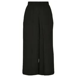 Culotte Urban Classics "Urban Classics Damen Ladies Wide Viscose Culotte", Damen, Gr. L, US-Gr&ouml;&szlig;en, schwarz, 100% Viskose, unifarben, loose fit, Hosen Culotte
