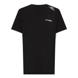 Plein Sport Herren T-Shirt "Scratch", schwarz, Gr. XS, Obermaterial: 47% Baumwolle, 47% Modal, 6% Elasthan, Shirts