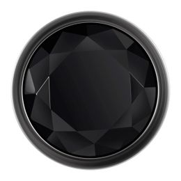 Black Gem Anal Plug - Large, 9,5 cm