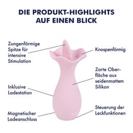 EIS S&uuml;&szlig;er Auflegevibrator in Bl&uuml;tendesign, 11,7 cm